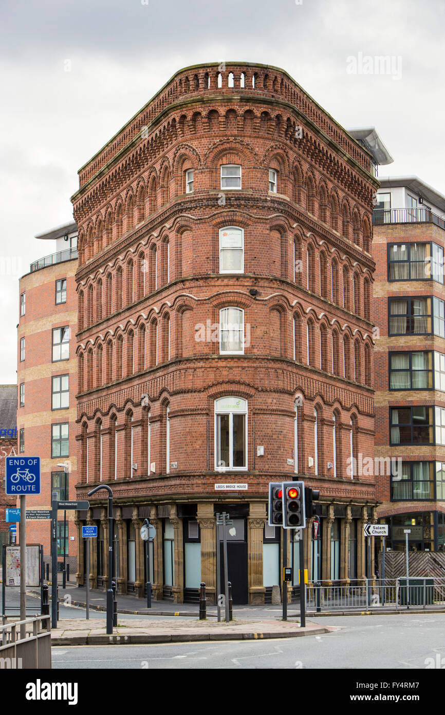 Bridge House Leeds's answer to the Flat Iron Building. Leeds, West ...