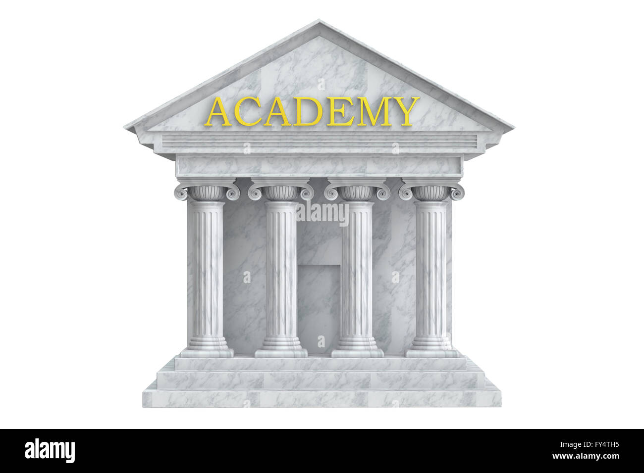 Academy building with columns, 3D rendering Stock Photo - Alamy