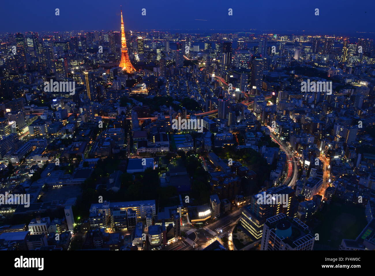 Tokyo at night, Japan Stock Photo - Alamy