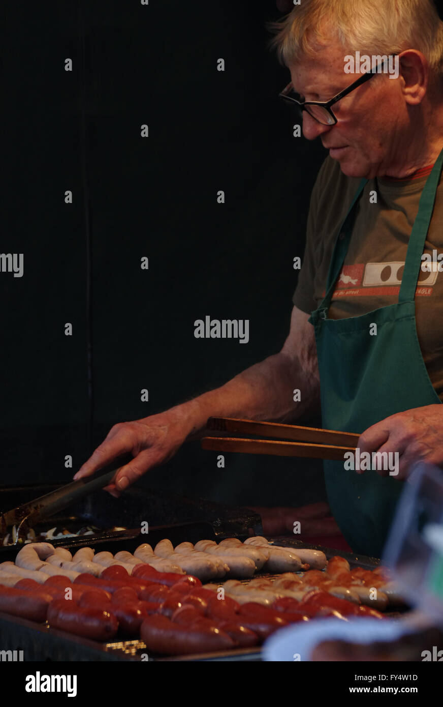 Frankfurt am Main, Hessen, Germany – April 21, 2016: A chef cooking ...