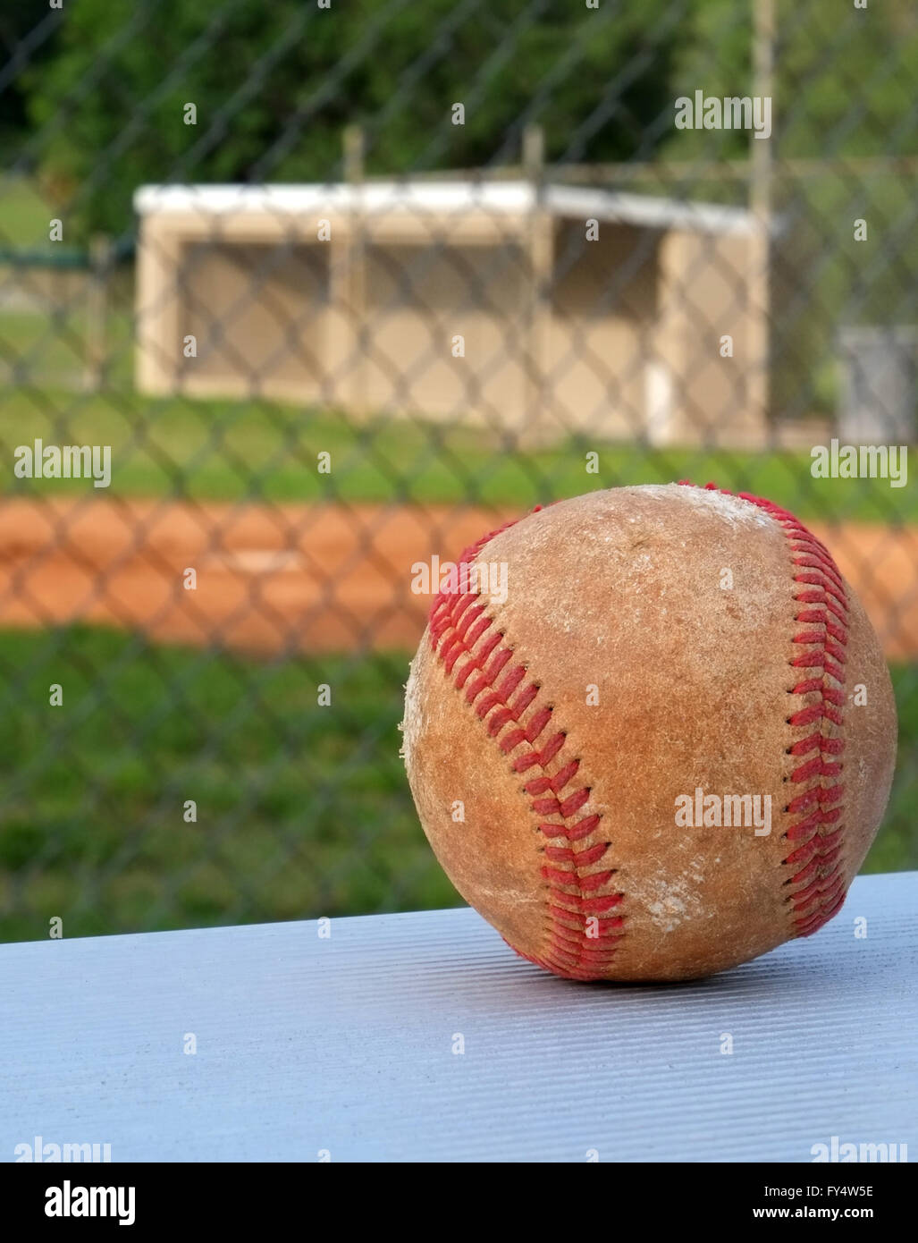 Baseball views with a dugout in the background April 2016 Stock Photo ...