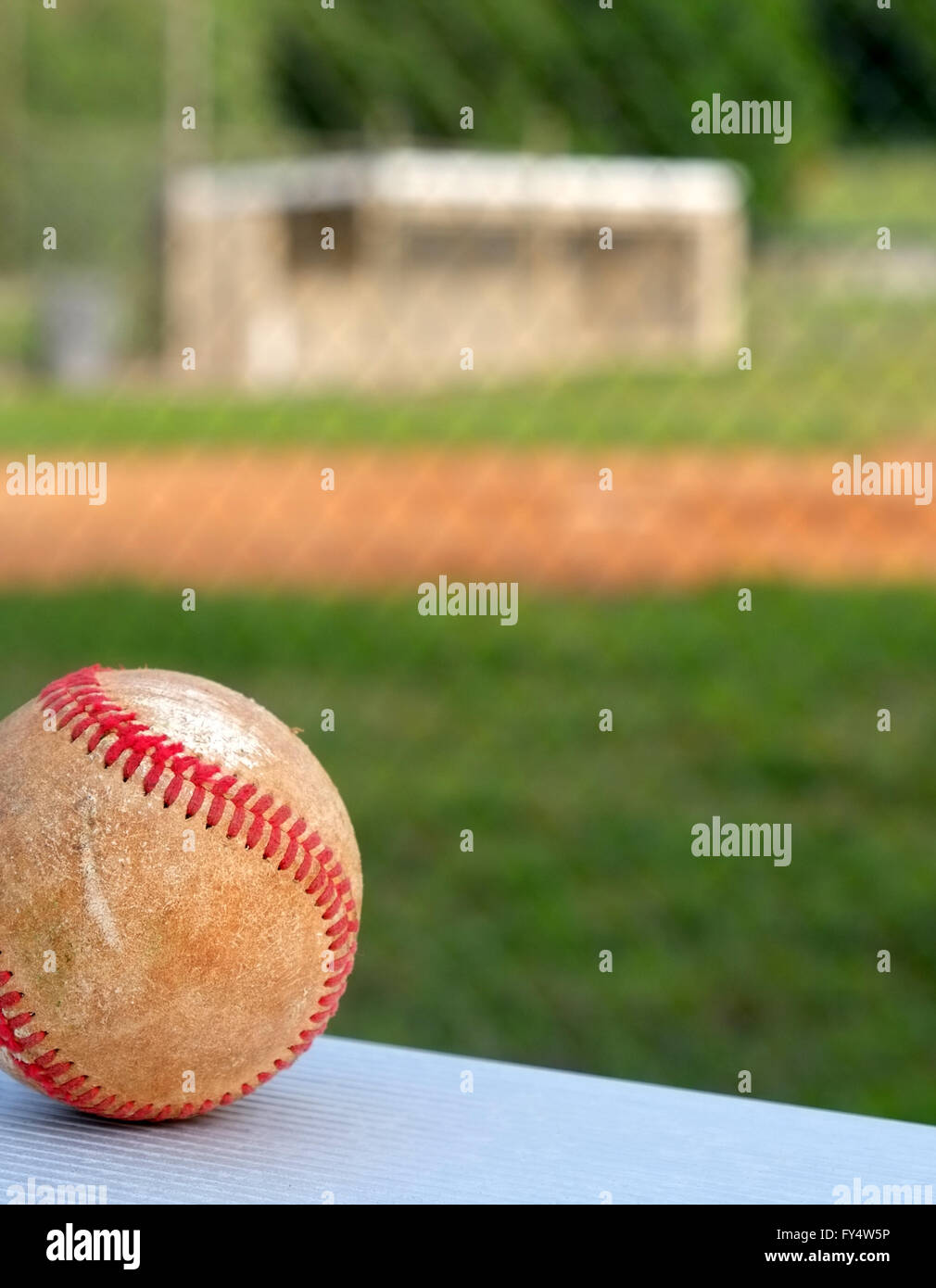 Baseball views with a dugout in the background April 2016 Stock Photo ...