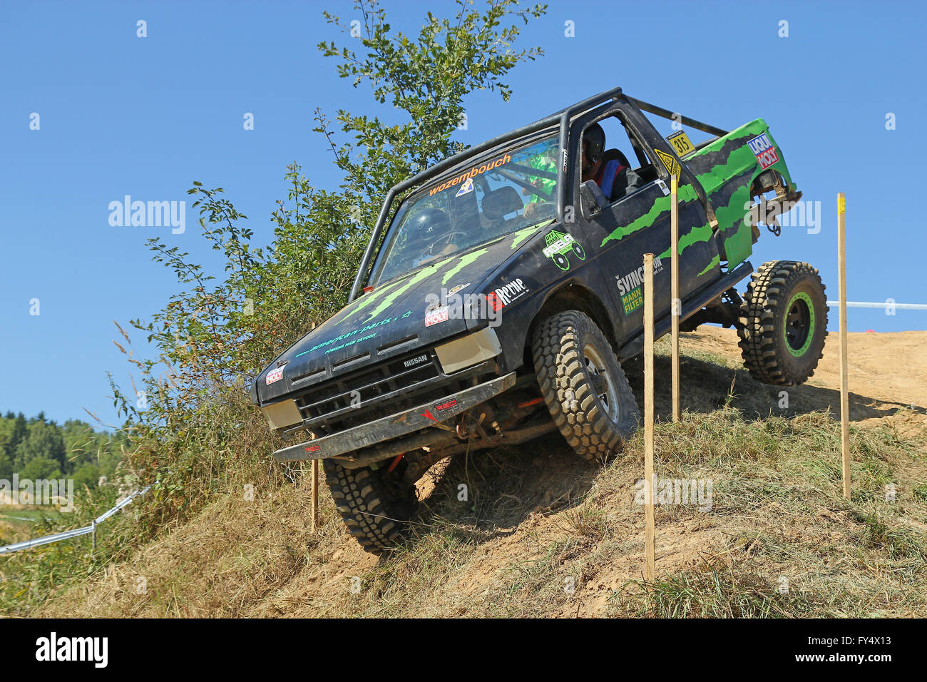 Off-road cars on a trial race Stock Photo - Alamy