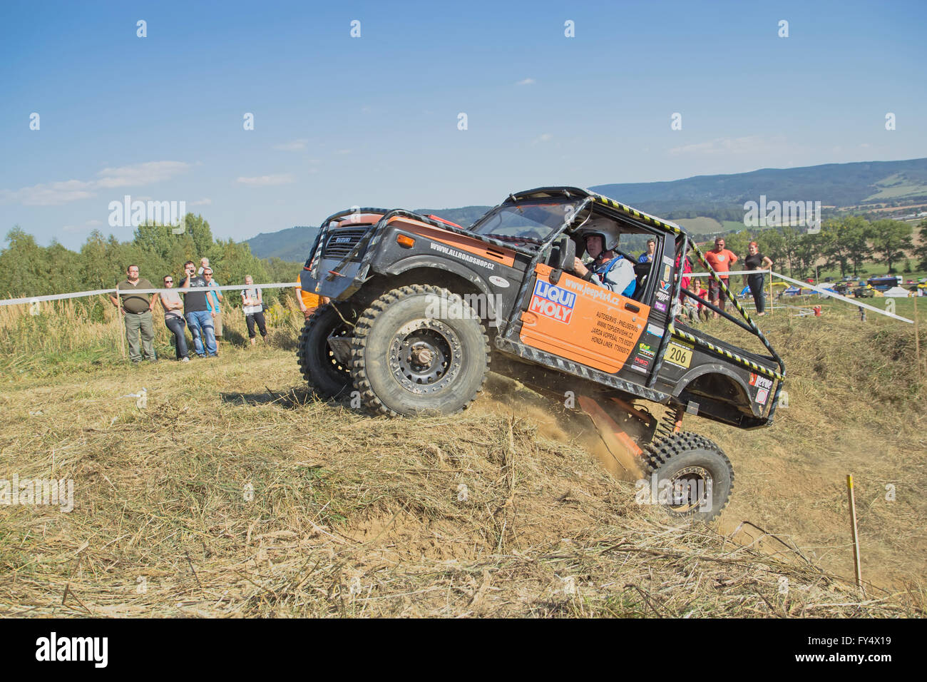 Off-road cars on a trial race Stock Photo - Alamy