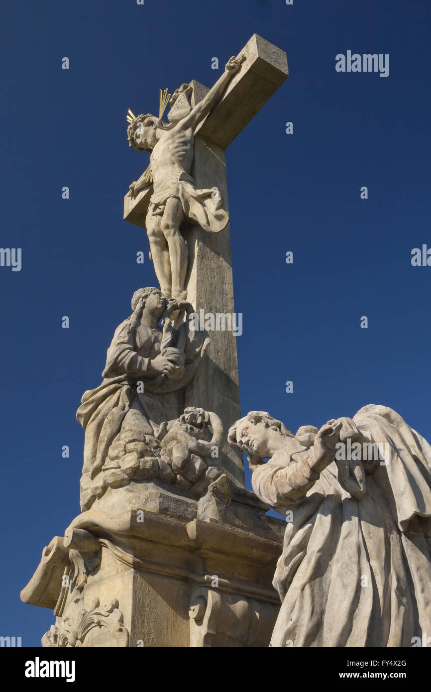 Detailed view of the statue of Jesus Christ on a cross Stock Photo - Alamy