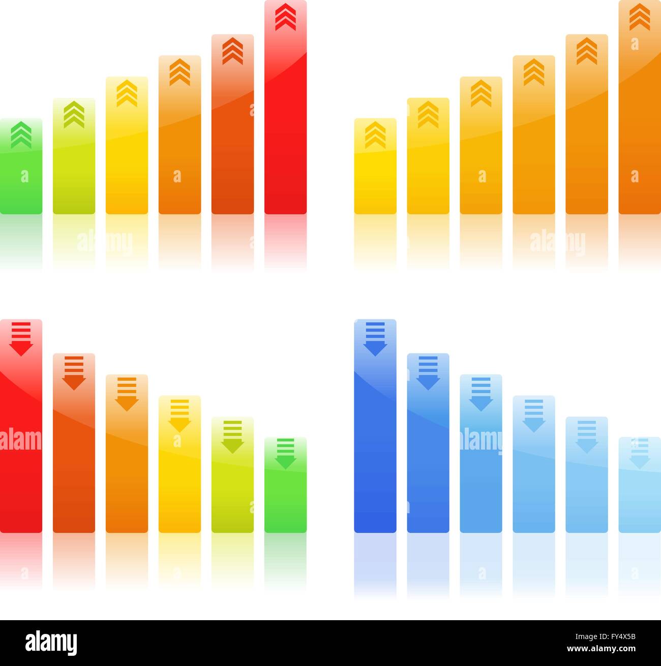 Vector Bar Graphs on white background Stock Vector Image & Art - Alamy