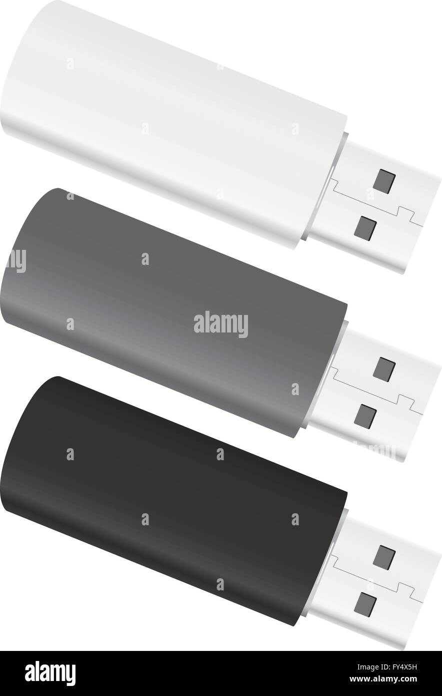 Vector USB Flash Drives on white background Stock Vector Image & Art ...