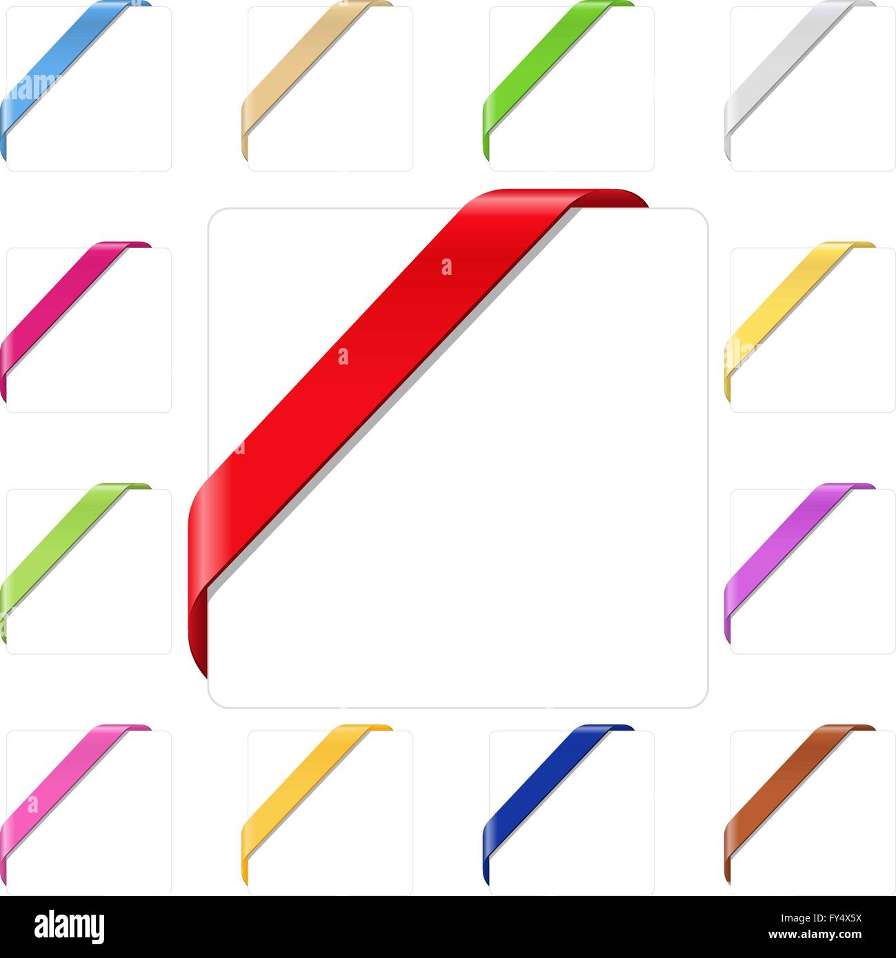 Vector set of corner ribbons Stock Vector Image & Art - Alamy