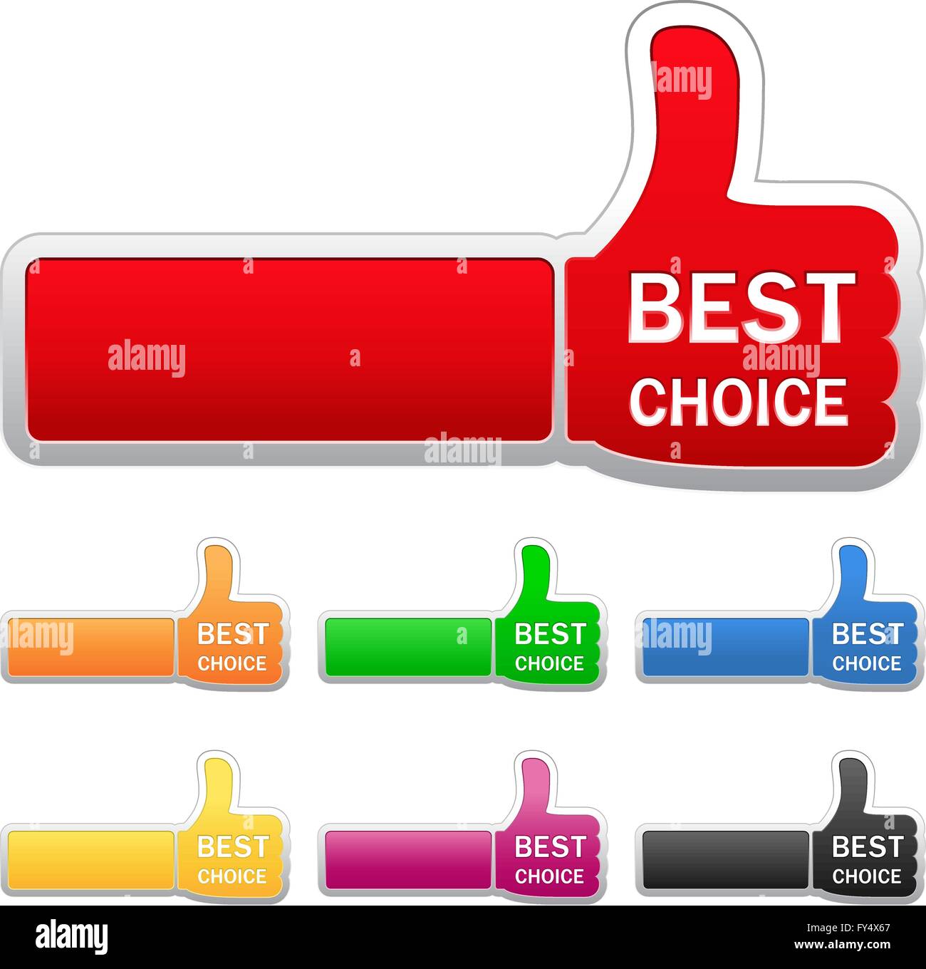 Vector set of thumb up signs Stock Vector Image & Art - Alamy