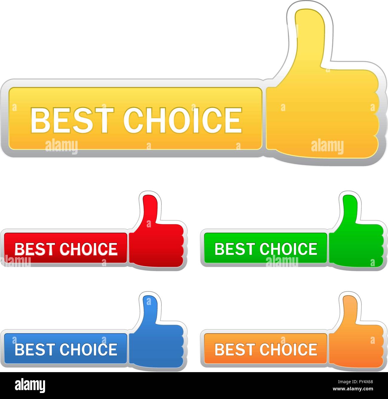 Vector set of thumb up signs Stock Vector Image & Art - Alamy