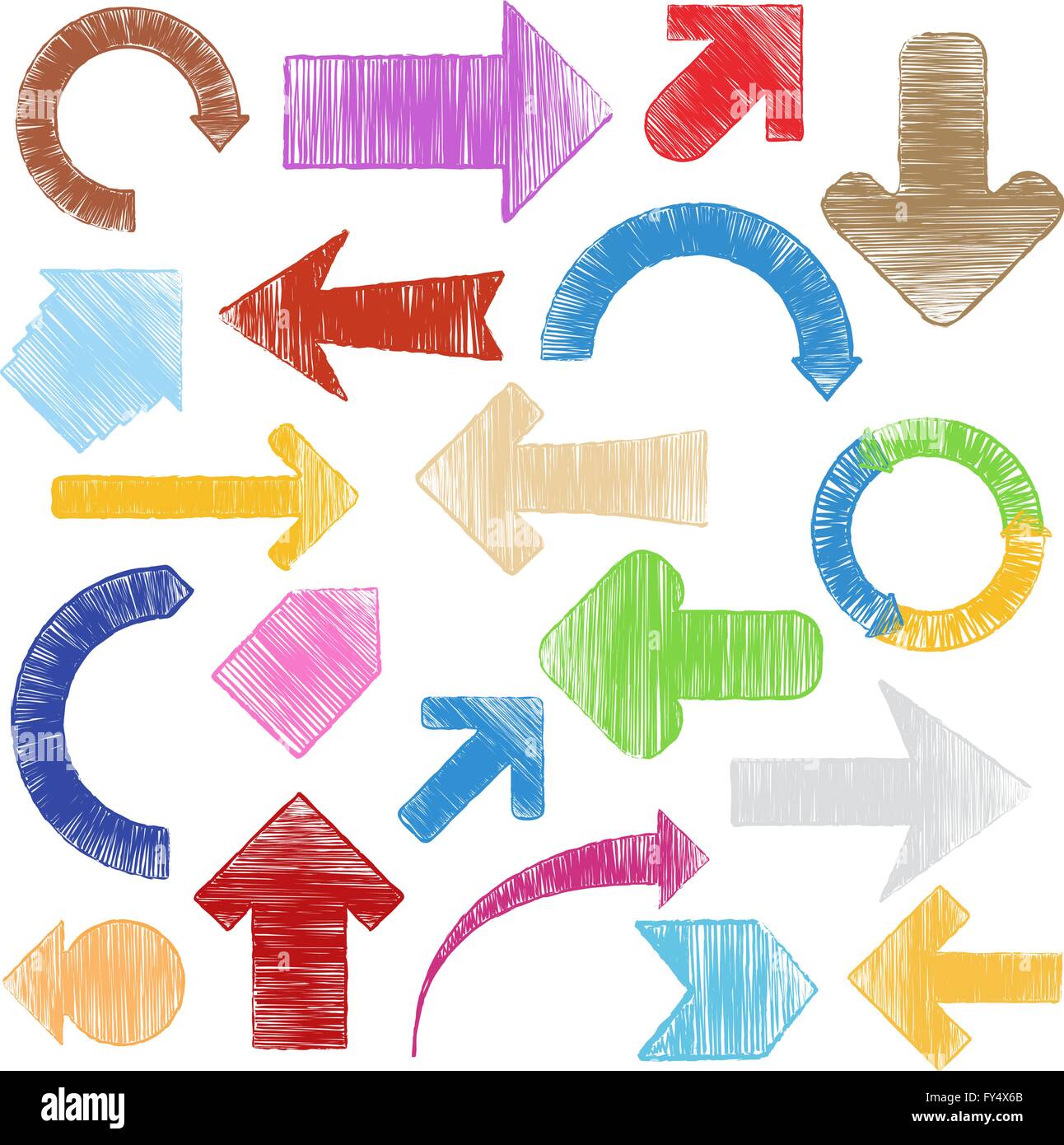Red blue arrows hand Stock Vector Images - Alamy