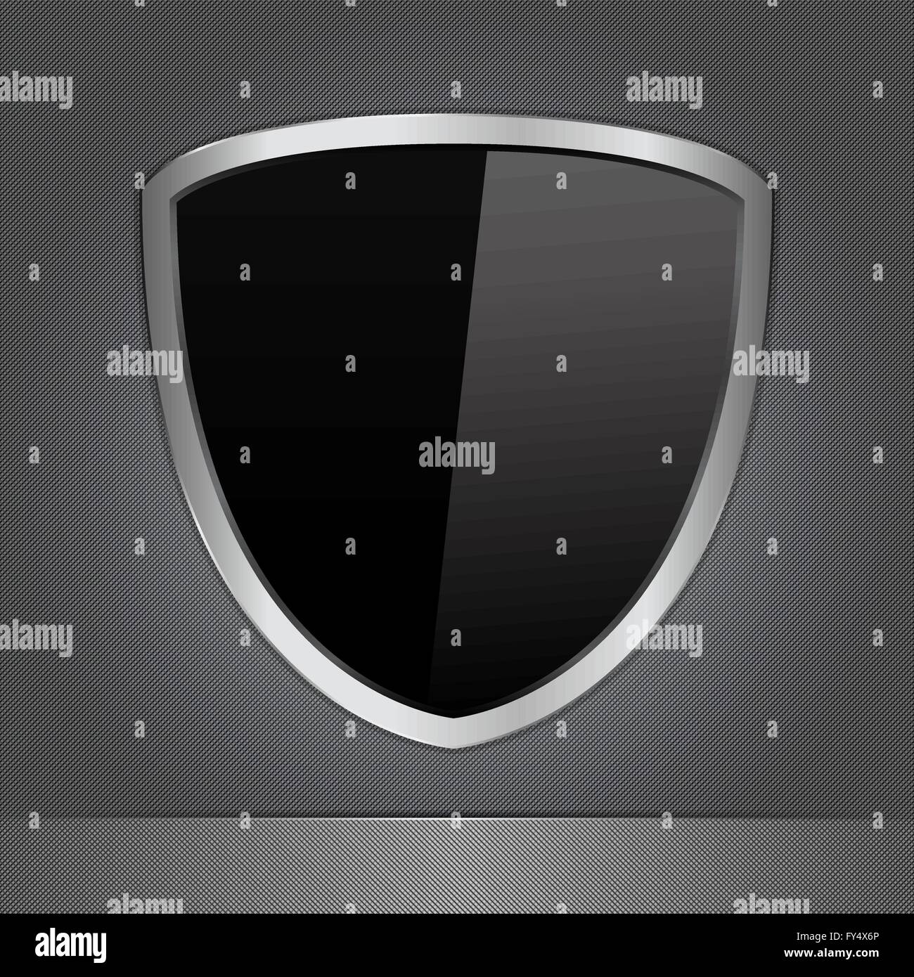 Metallic shield shape on Stock Vector Images - Alamy