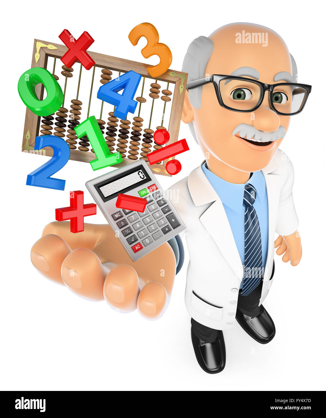 Male Math Teacher Cartoon