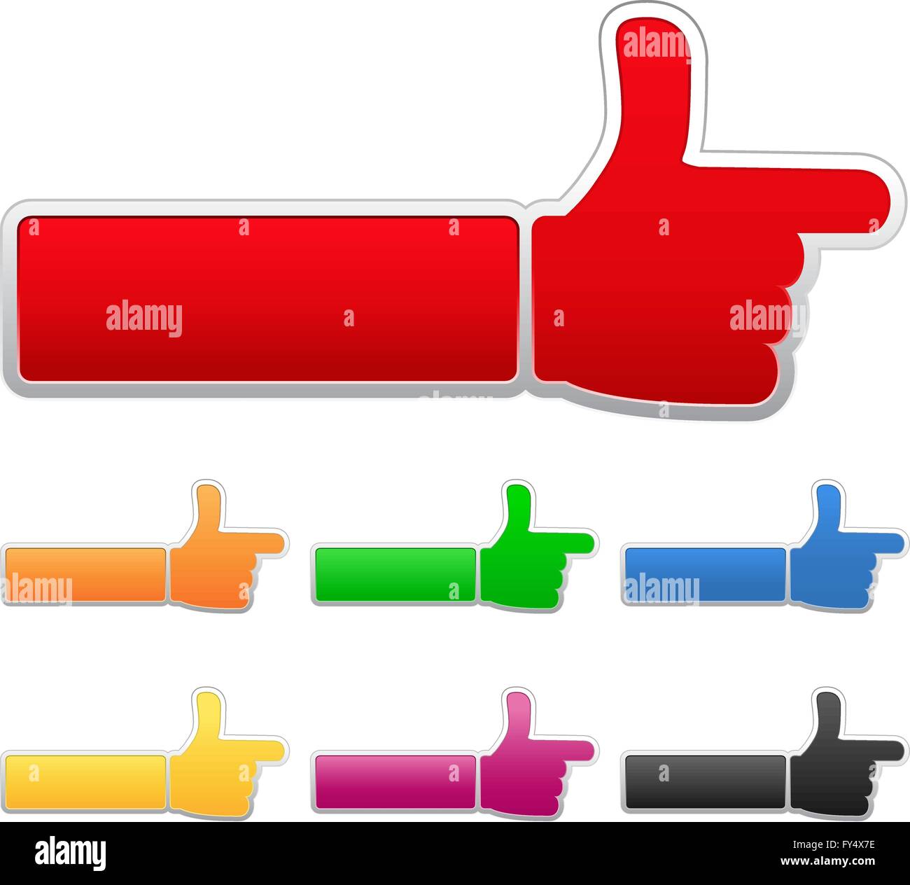 Vector Pointing Hand Stock Vector Image & Art - Alamy