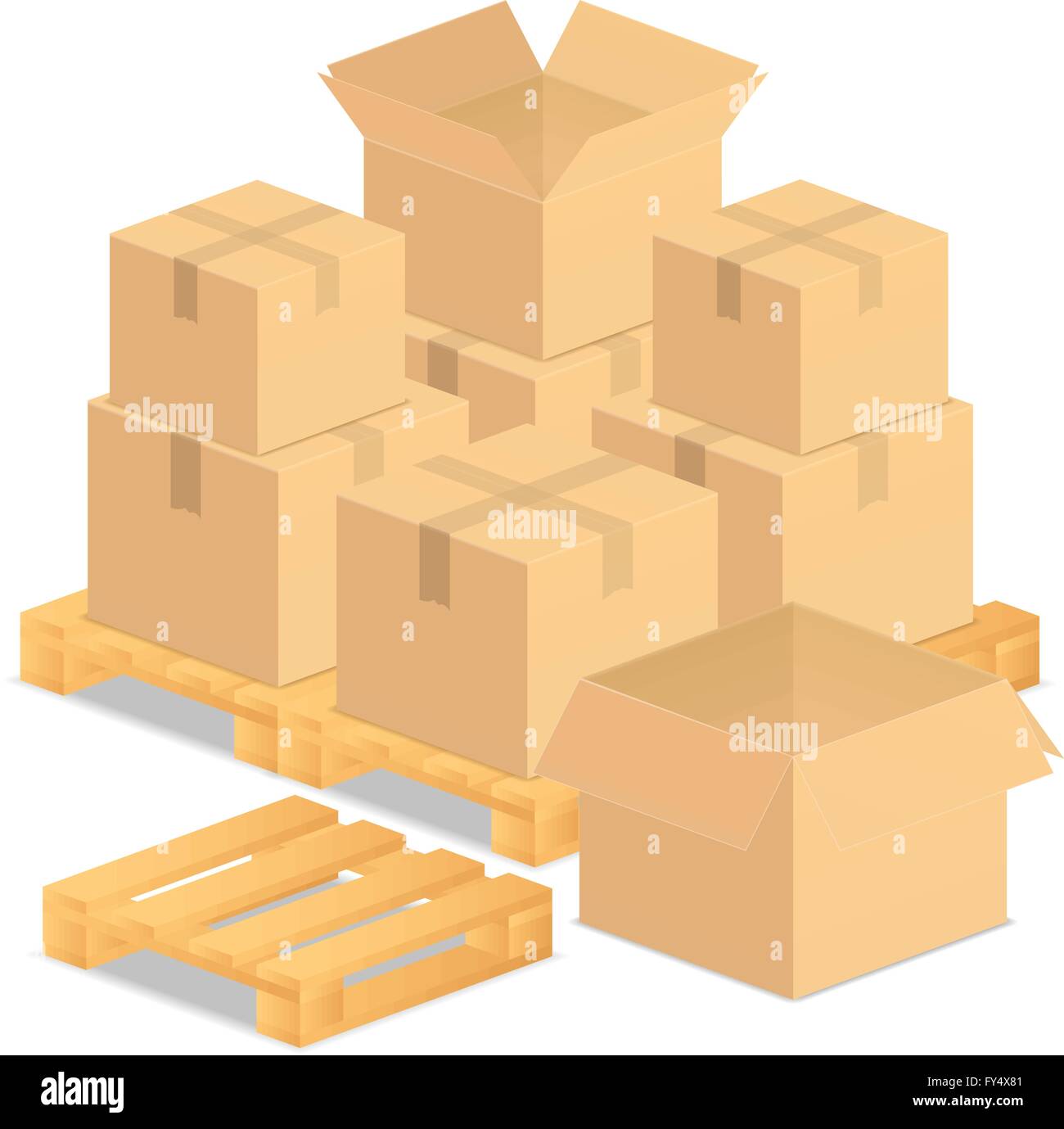 Cardboard boxes, vector eps10 illustration Stock Vector Image & Art - Alamy