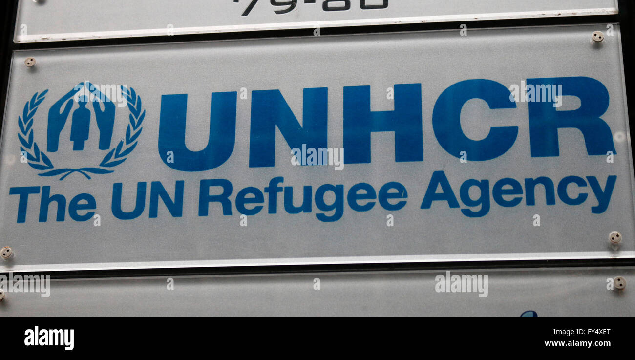 Unhcr un refugee agency logo hi-res stock photography and images - Alamy