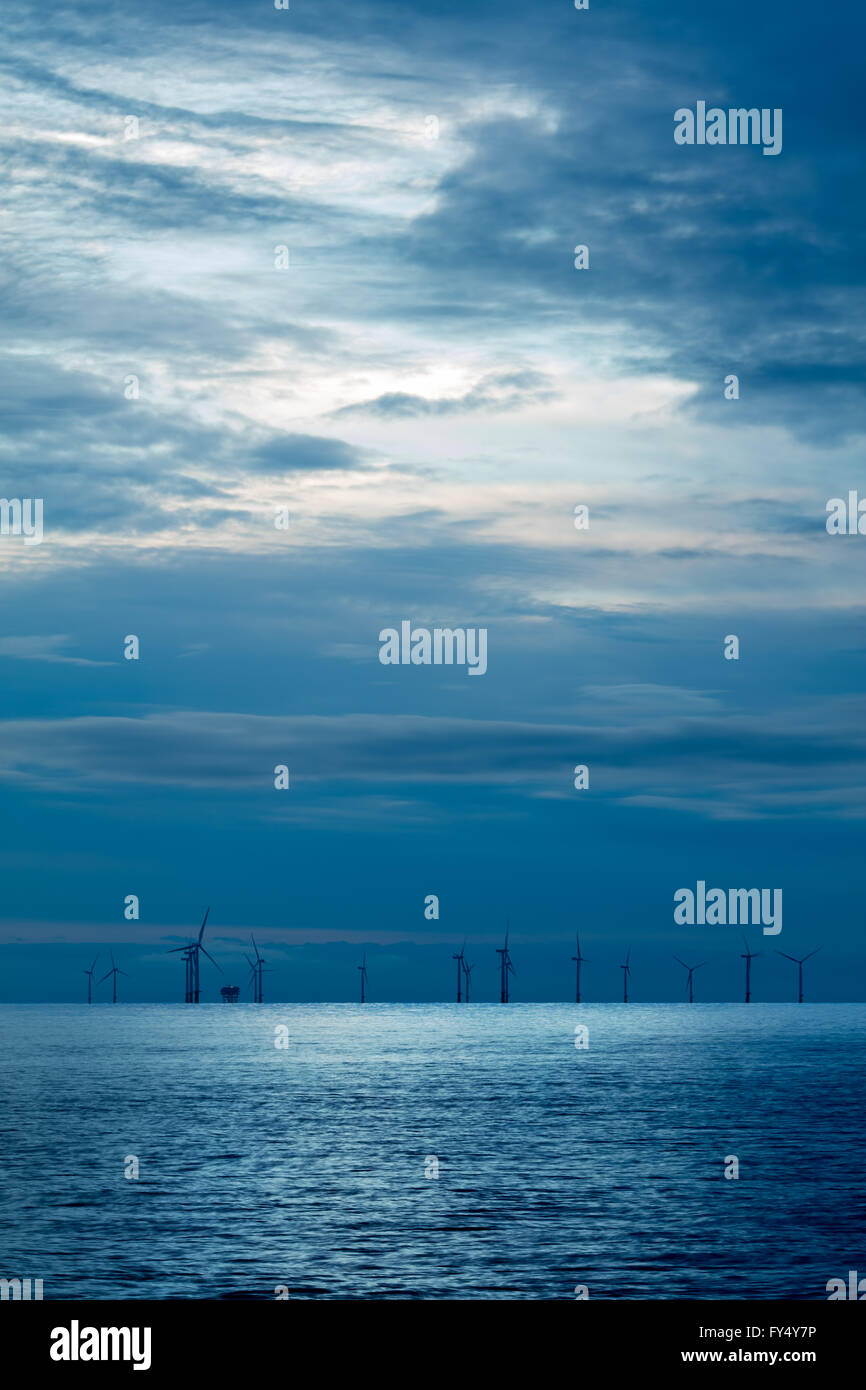 Offshore wind farm early morning Stock Photo - Alamy