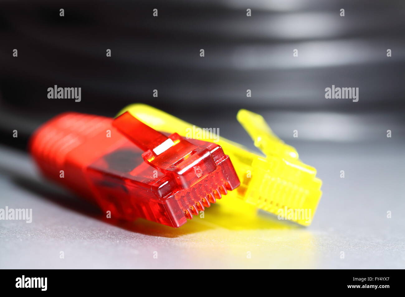 Router modem cable Stock Photo - Alamy