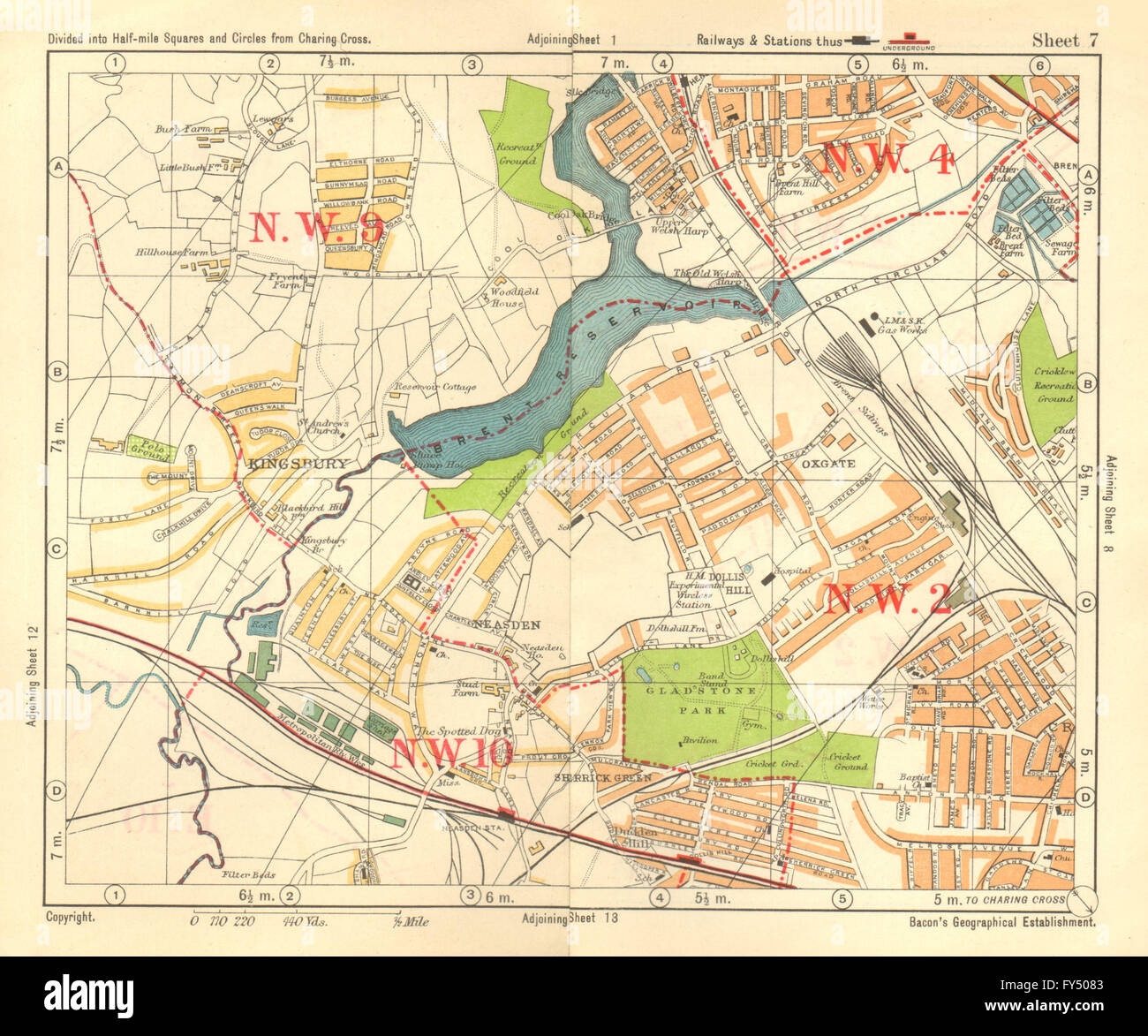 Nw london map hi-res stock photography and images - Alamy