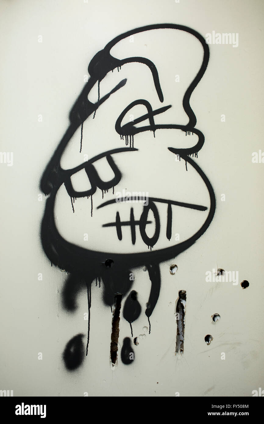 Random graffiti in an abandoned house Stock Photo - Alamy
