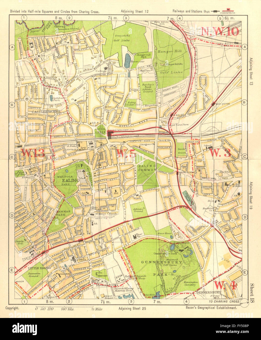 Gunnersbury park map hi-res stock photography and images - Alamy