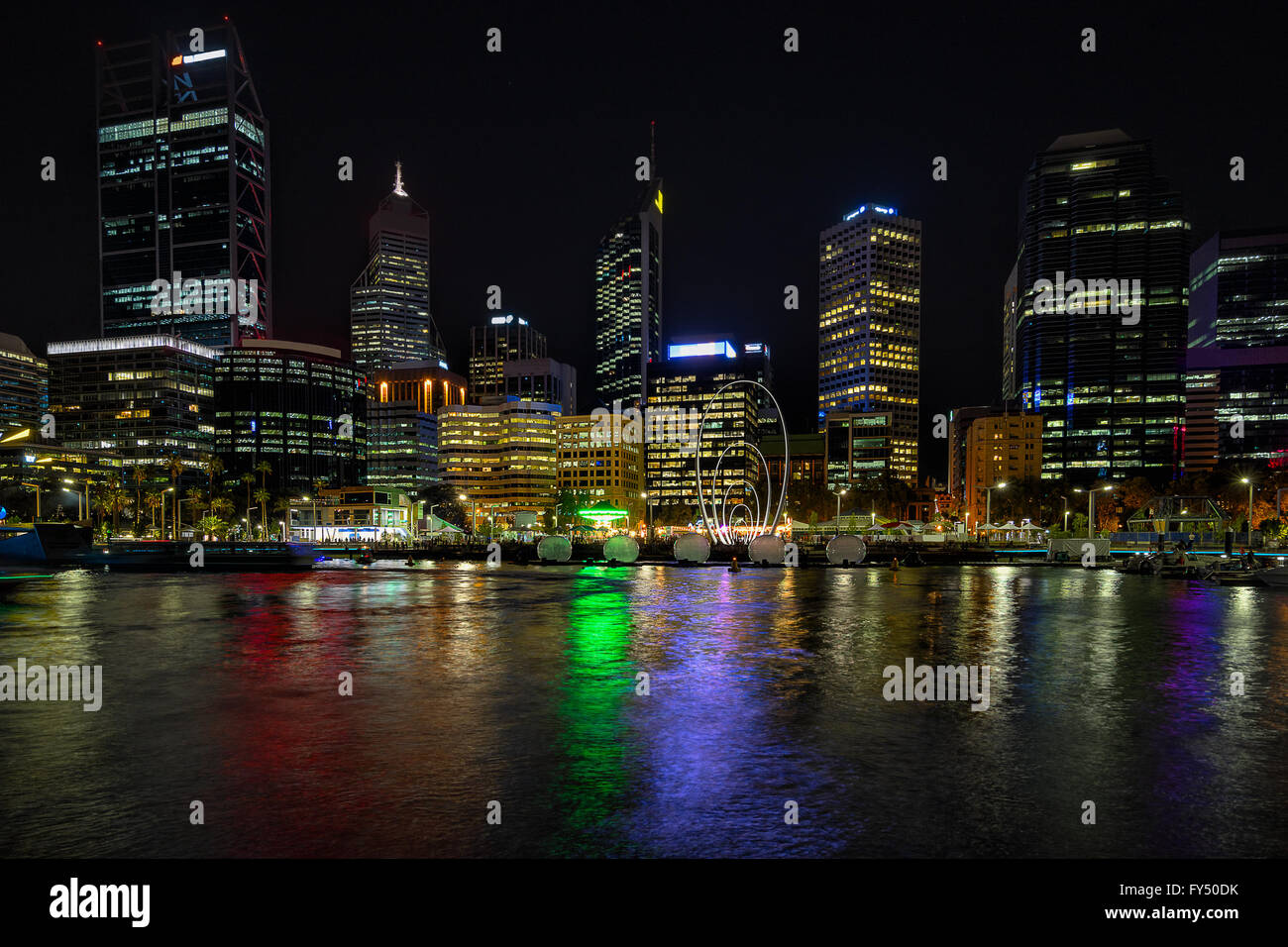 Elizabeth Quay on the waterfront of Perth Stock Photo - Alamy