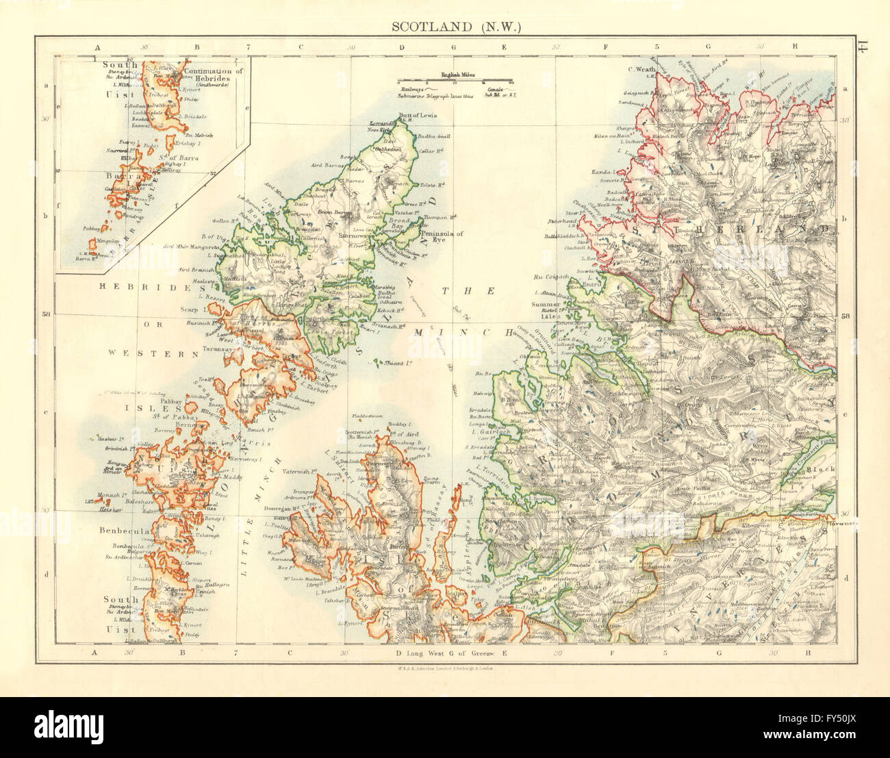 Lewis and harris map hi-res stock photography and images - Alamy
