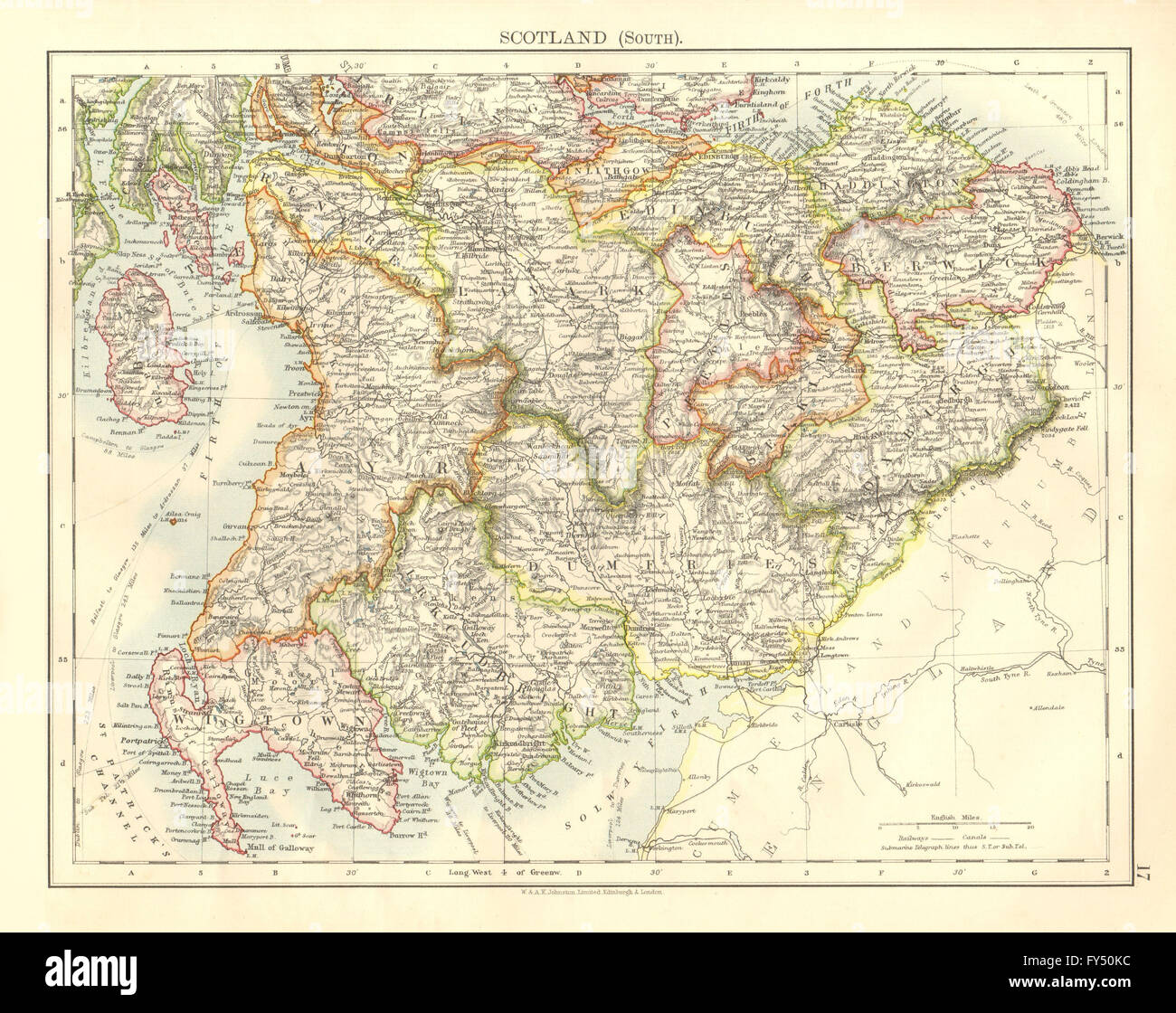 Map of lanark hi-res stock photography and images - Alamy