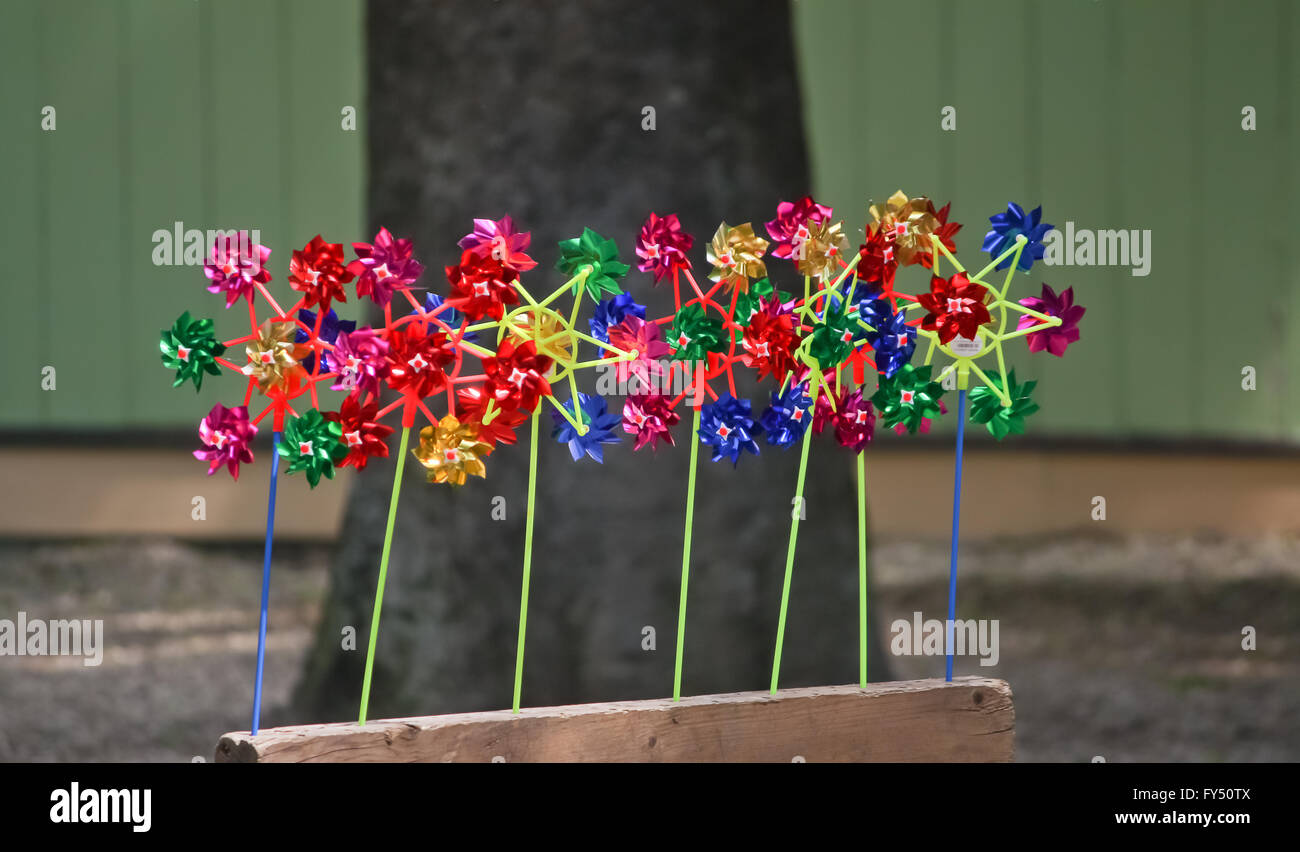 Rainbow pinwheels hi-res stock photography and images - Alamy