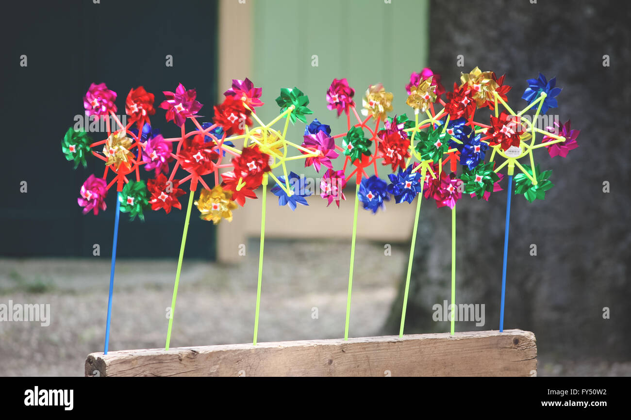 Rainbow pinwheels hi-res stock photography and images - Alamy