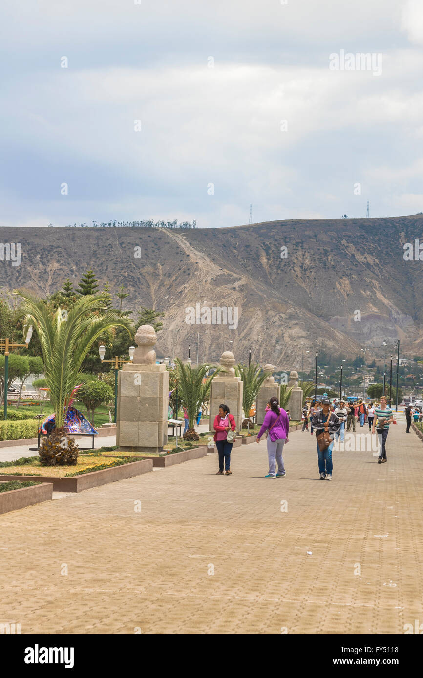 QUITO, ECUADOR, OCTOBER - 2015 - Group of tourists visiting the most ...