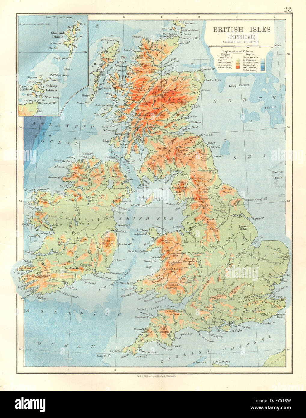 Map showing british isles hi-res stock photography and images - Alamy