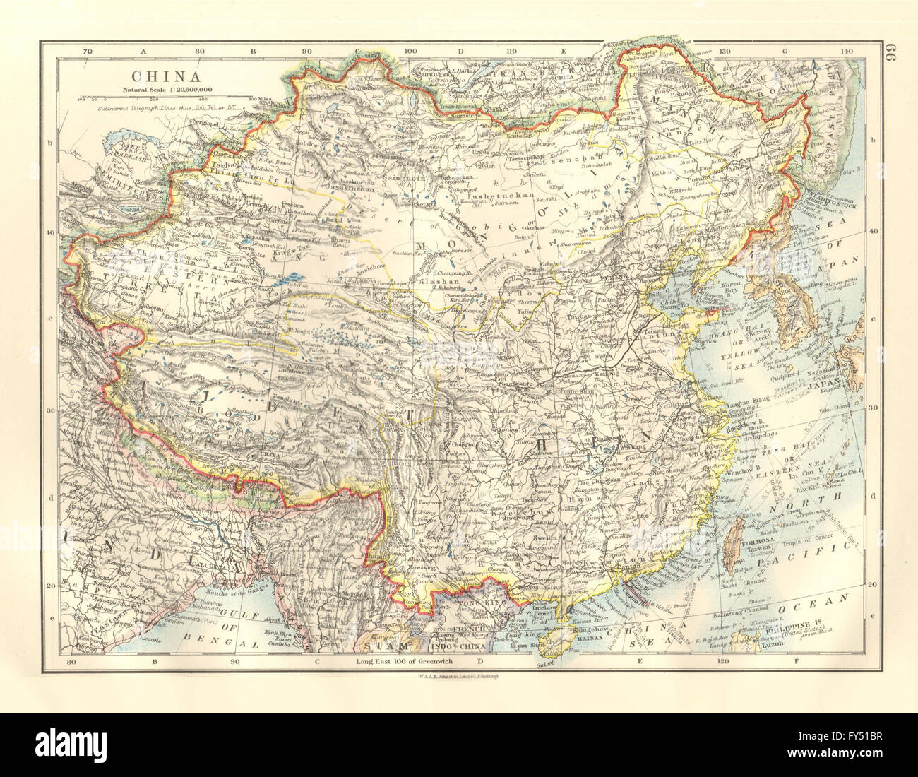 Map of china 1920 hi-res stock photography and images - Alamy