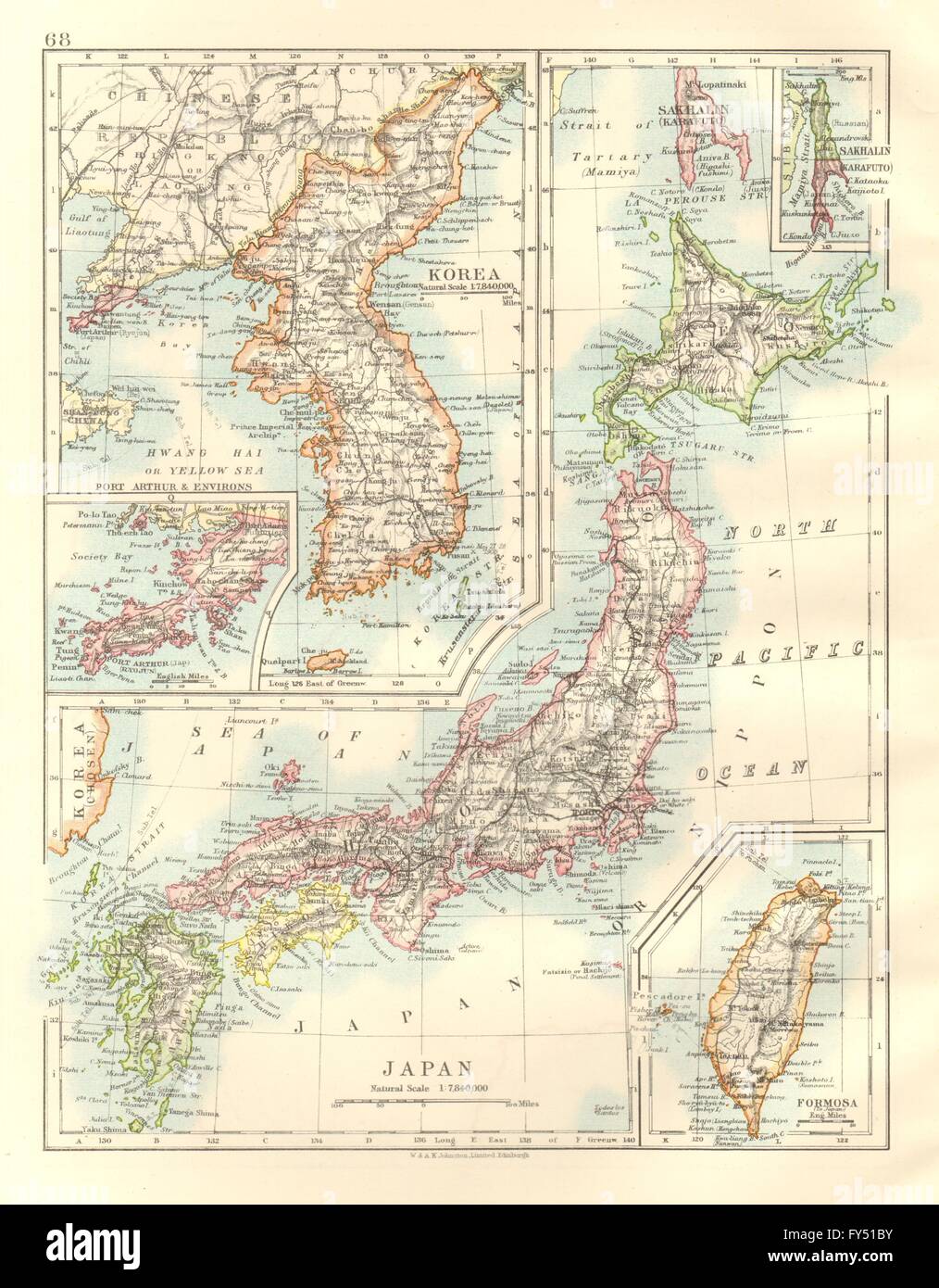 Japanese islands map hi-res stock photography and images - Alamy