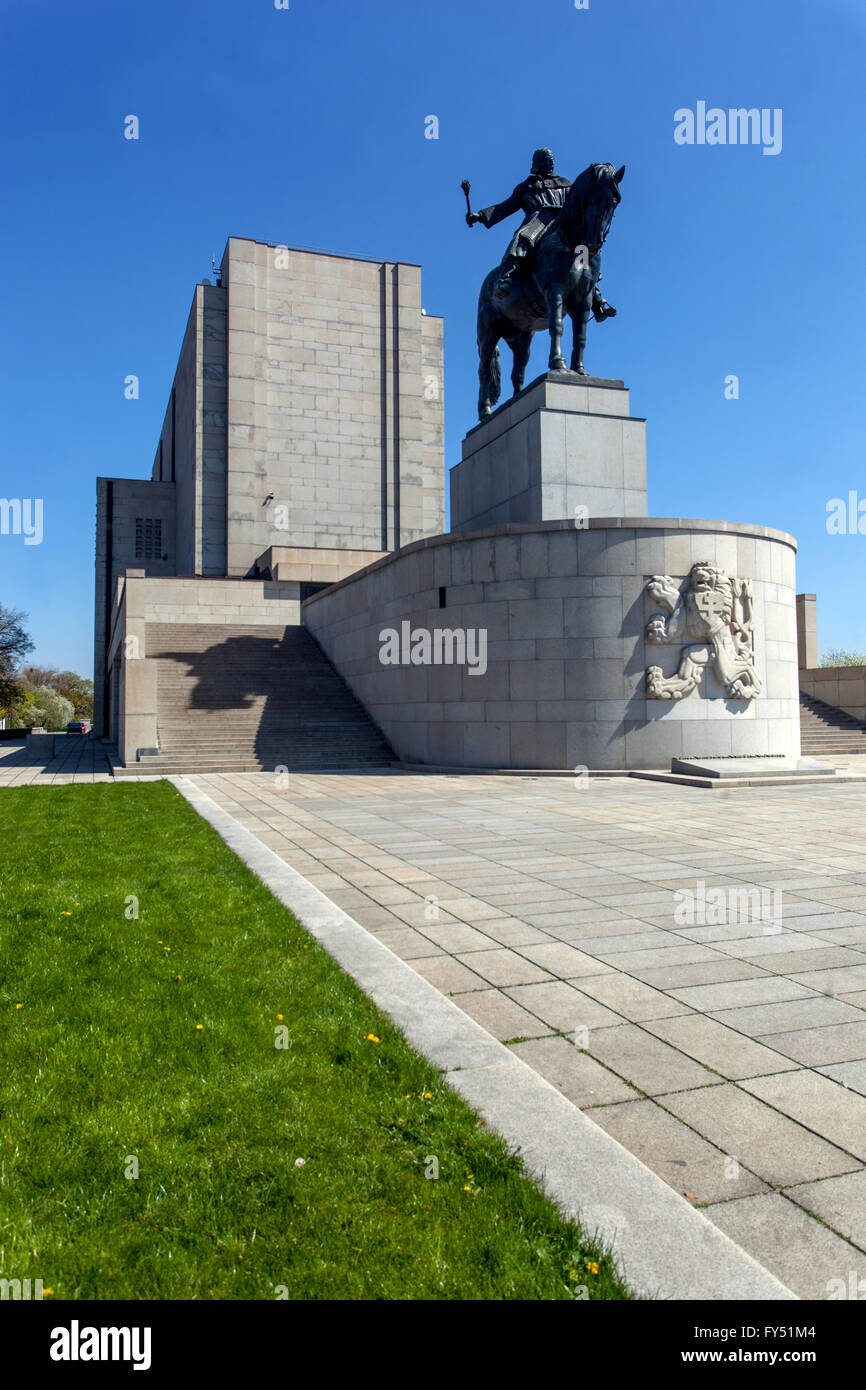 National Monument with an equestrian statue of Jan Zizka, the Hussite ...