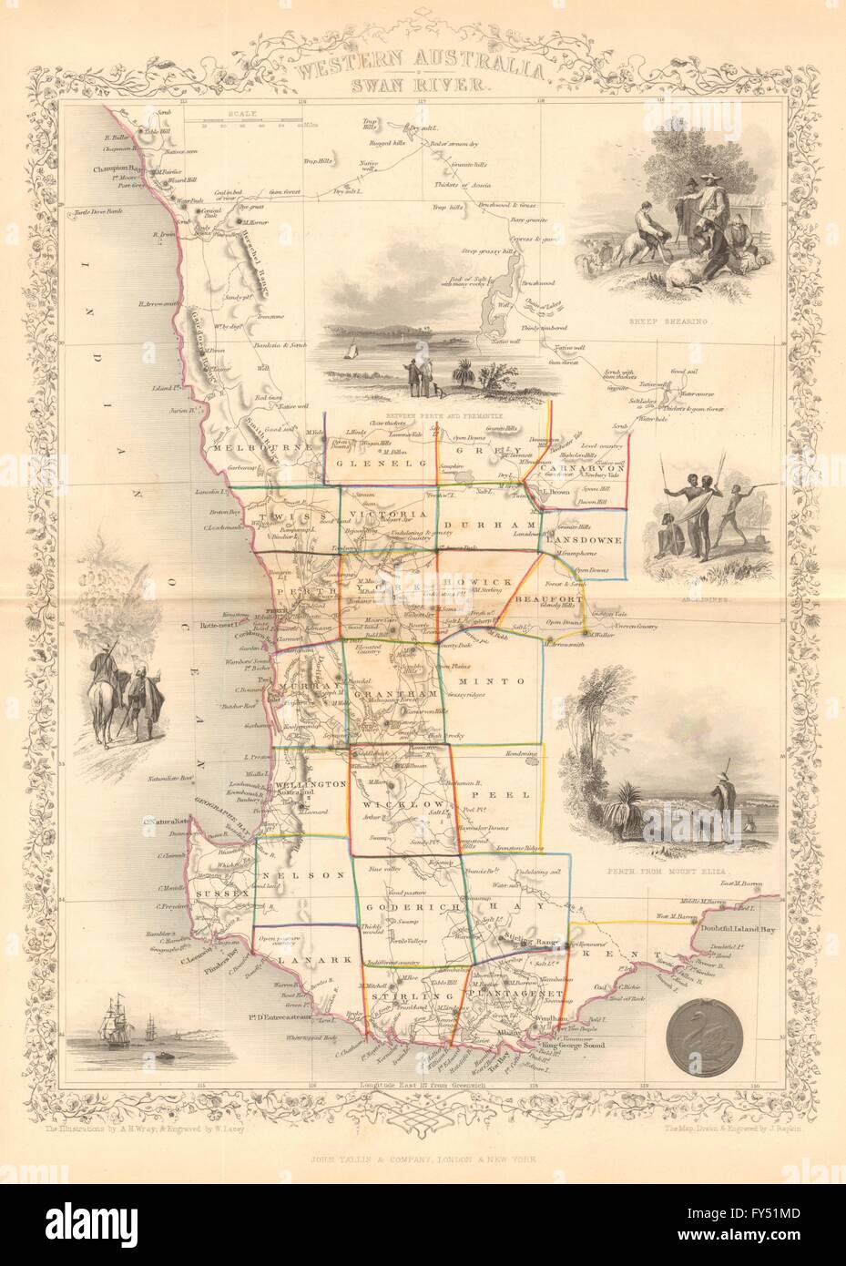 Map of swan river hi-res stock photography and images - Alamy