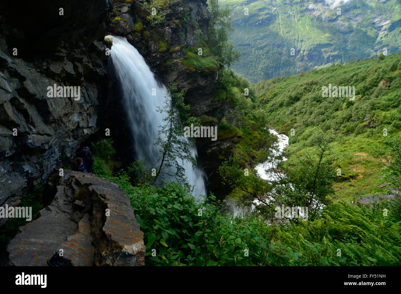 The path behind the Waterfall Stock Photo - Alamy