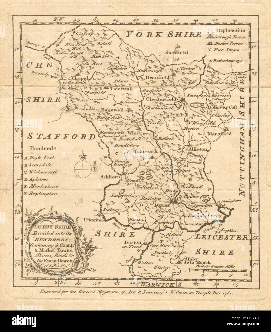 Towns of derbyshire map hi-res stock photography and images - Alamy