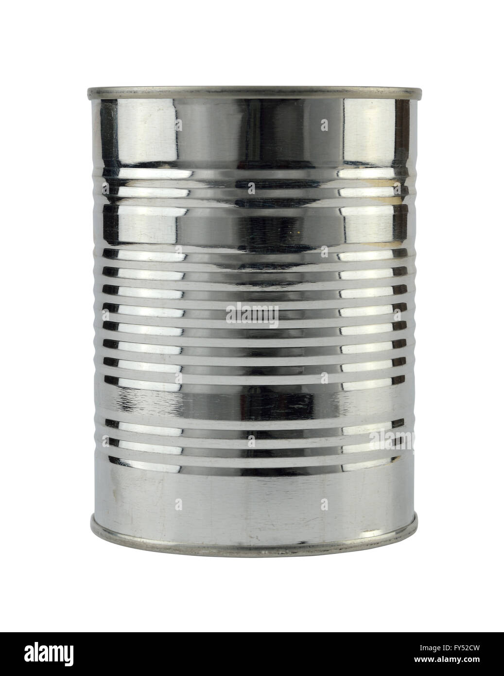 Unopened can without label, isolated on white background Stock Photo ...