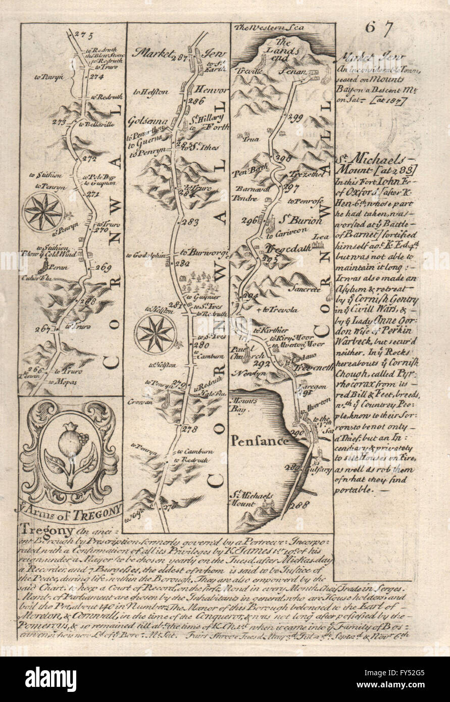 St buryan map hi-res stock photography and images - Alamy