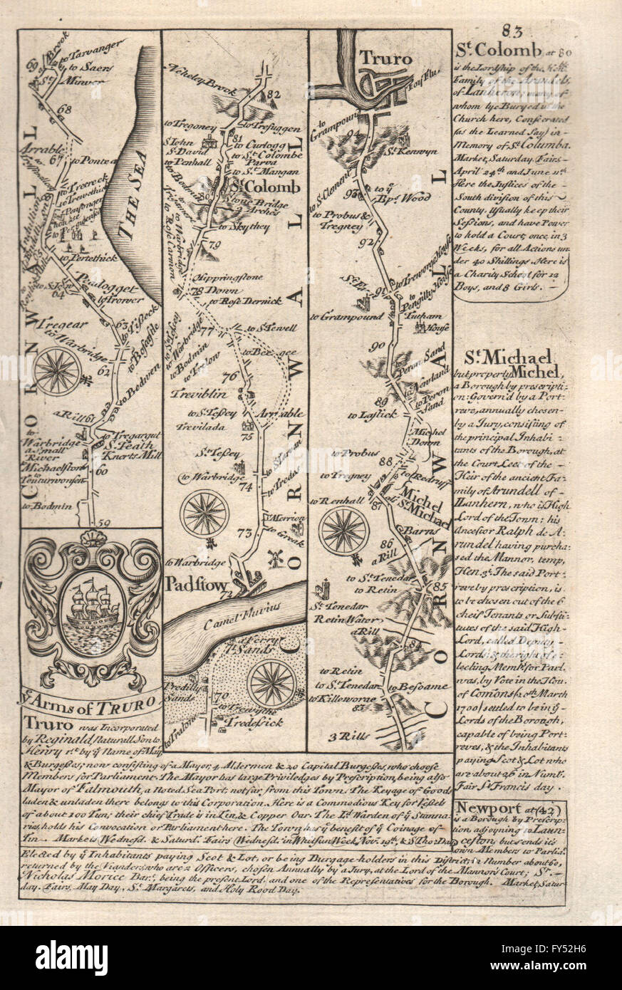 Map of padstow hi-res stock photography and images - Alamy