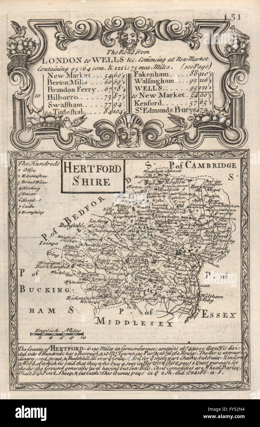 Map of hertford hi-res stock photography and images - Alamy