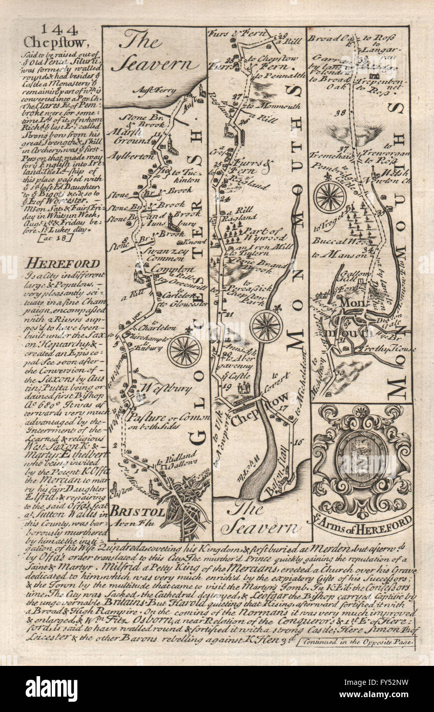 Map of chepstow hi-res stock photography and images - Alamy