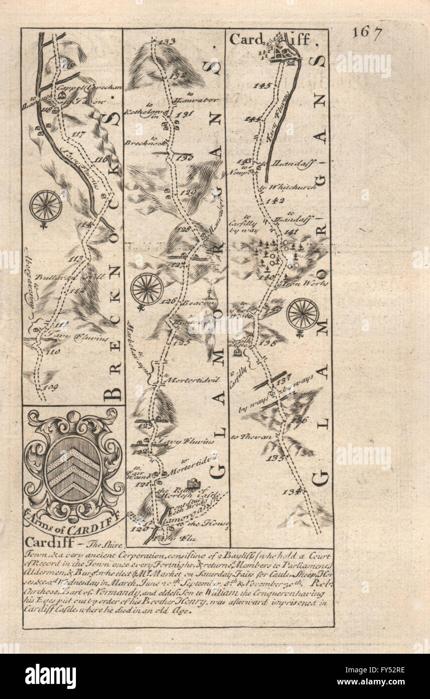 Cardiff map 18th century hi-res stock photography and images - Alamy