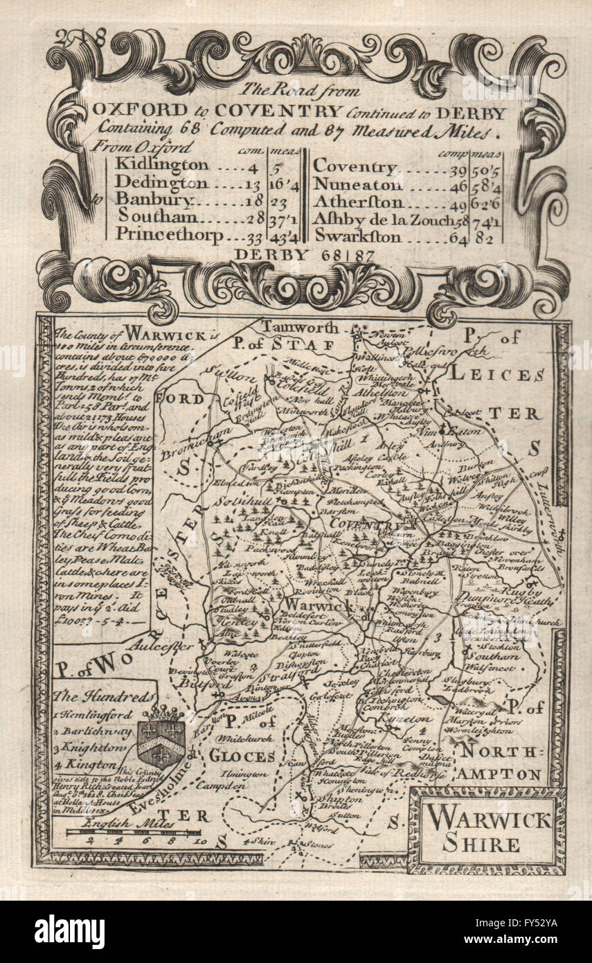 Warwick warwickshire england map hi-res stock photography and images ...