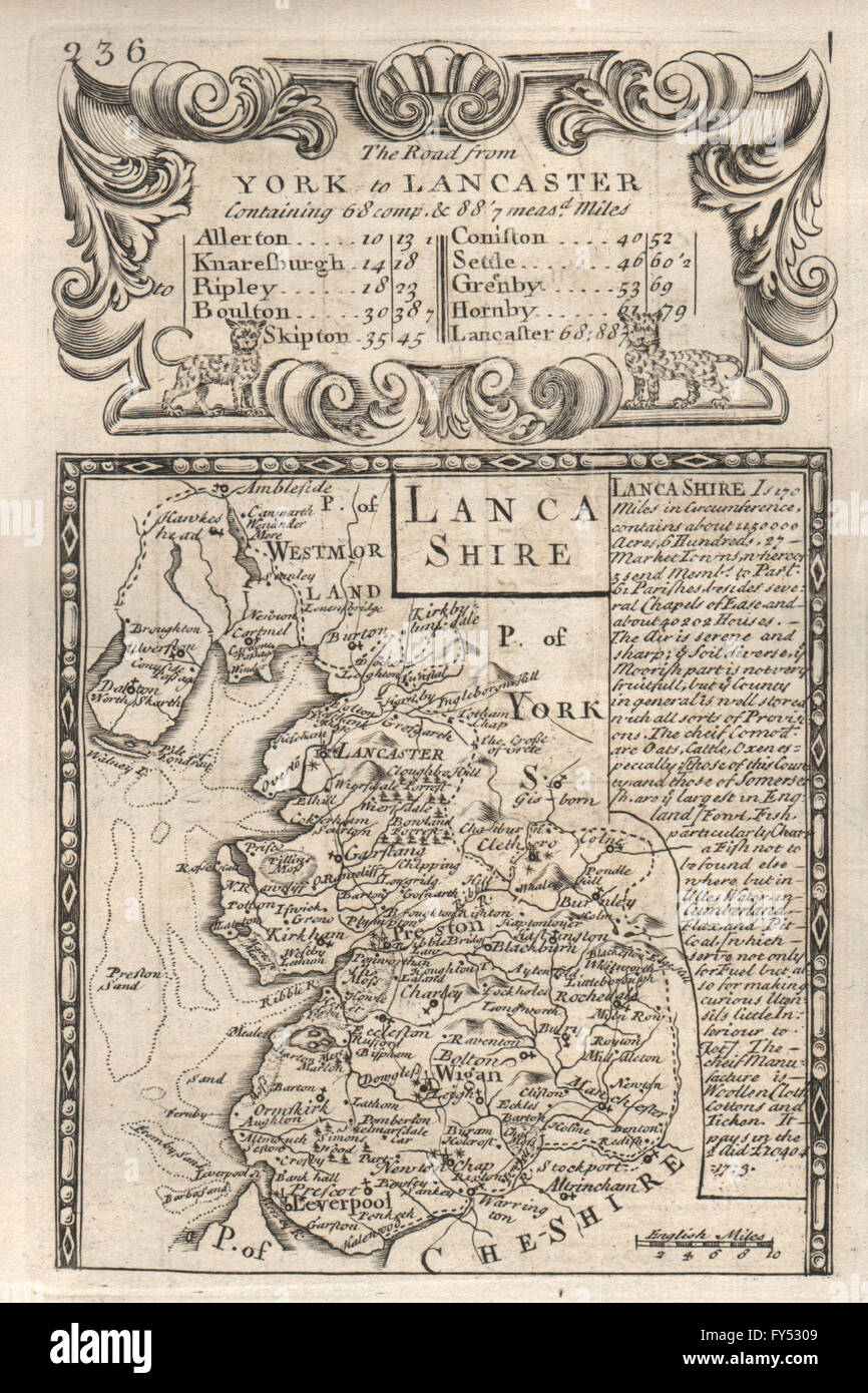 Map of lancaster england hi-res stock photography and images - Alamy