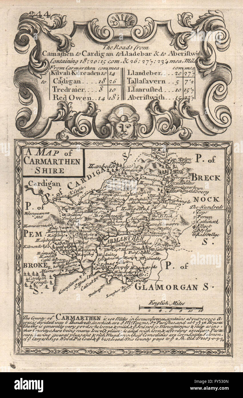 Carmarthenshire maps hi-res stock photography and images - Alamy