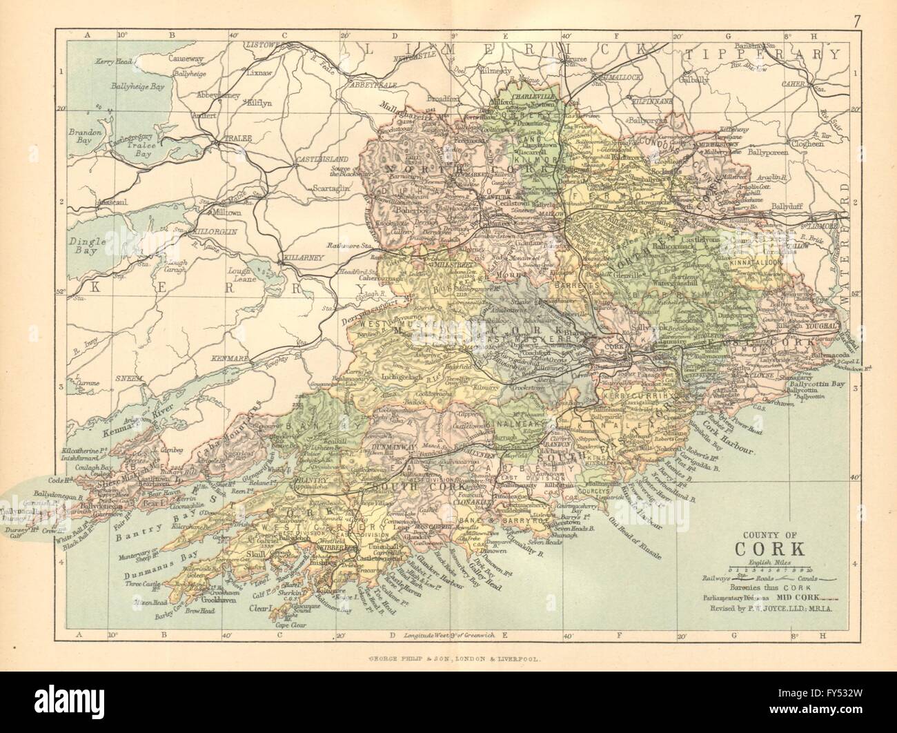 Antique map of cork hi-res stock photography and images - Alamy