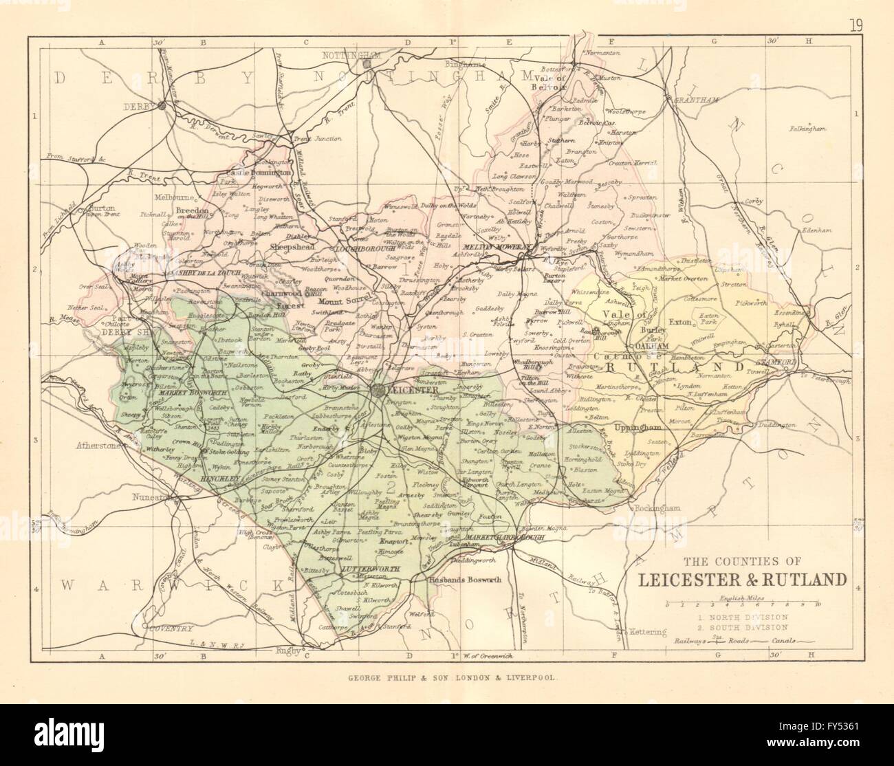 Map of leicester, england hi-res stock photography and images - Alamy