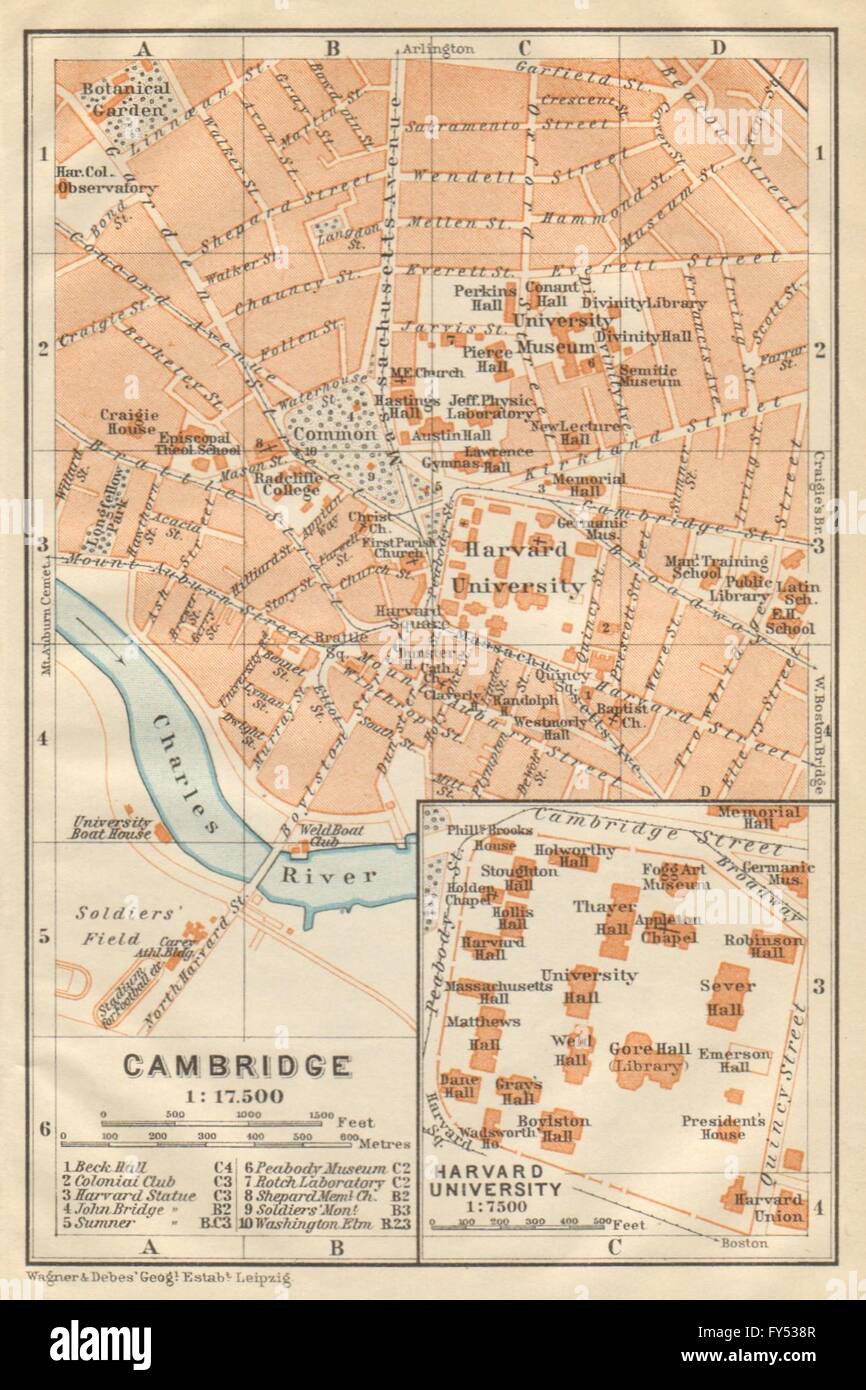 Map of cambridge university hi-res stock photography and images - Alamy